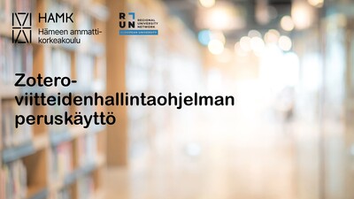 Zotero_viitteidenhallinta_18_3_2025_1 - HAMK Kaltura
