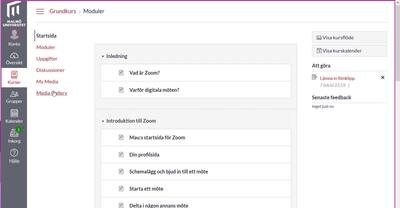 Media Gallery i Canvas (studentversion) - MauPlay