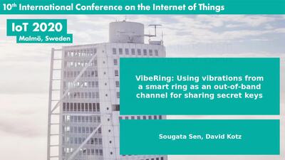 VibeRing: Using vibrations from a smart ring as an out-of-band channel ...